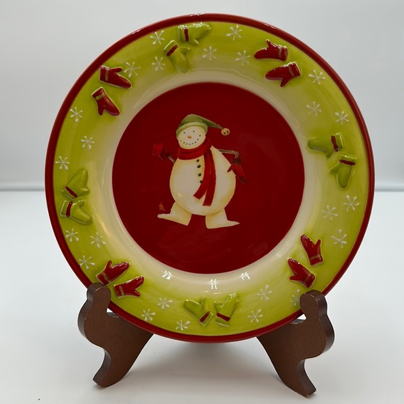 Debbie Mumm | Holiday | 208 Debbie Mumm Jo Ann Fabric Snowman Plate ...
